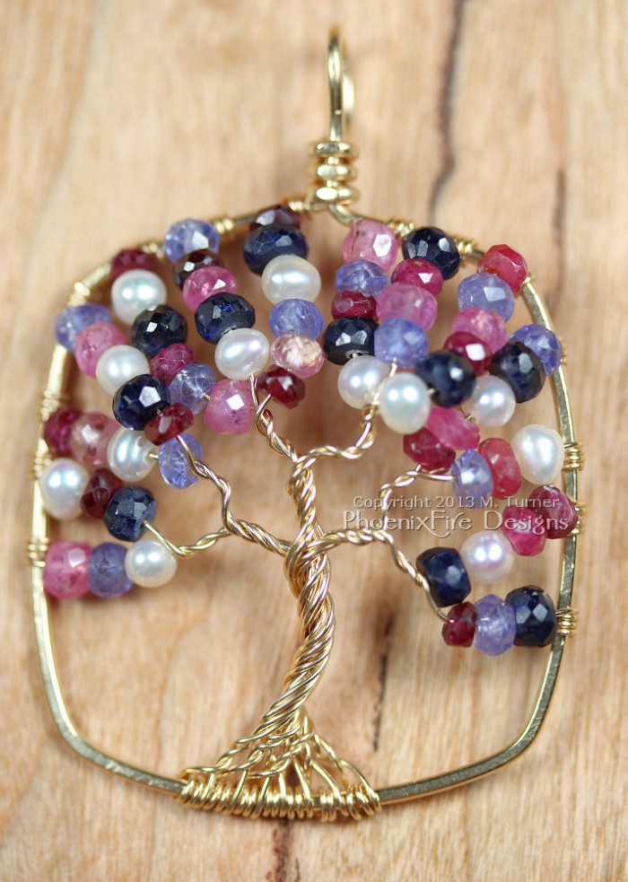 Examples of Custom Tree of Life Pendants, Wire Wrapped Gemstone Jewelry ...