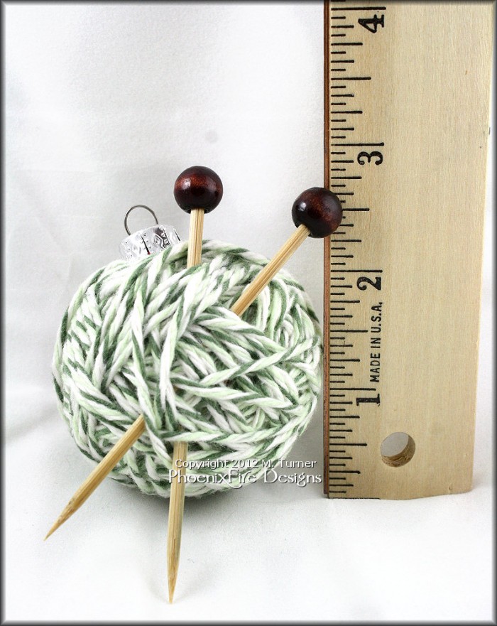Miniature Yarn Ball Christmas Tree Ornament – Handmade Gift for Knitters